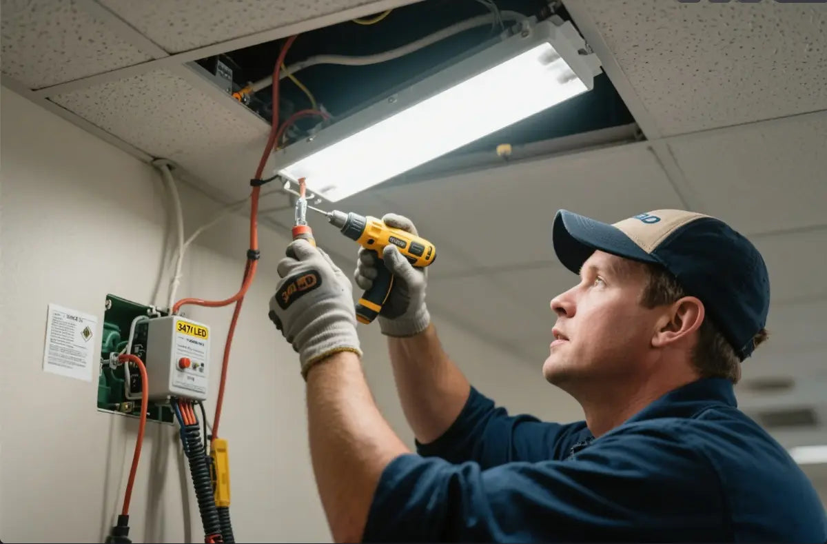 How is the comparison between 347v and 480V led lights?